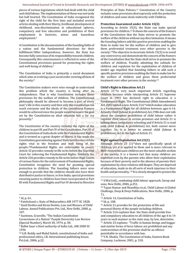 Legislative provision with Respect to Child Labour | PDF