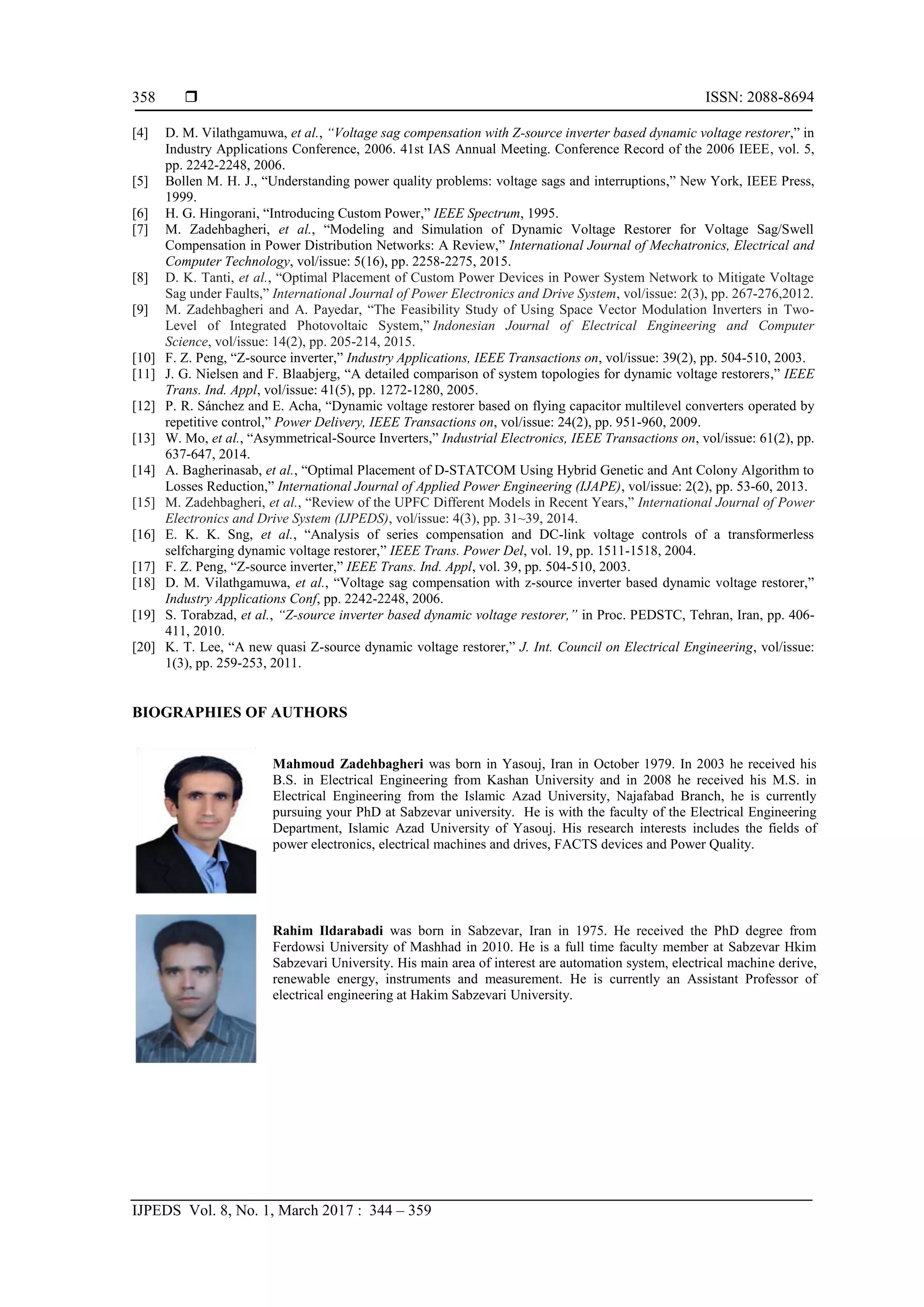 A New Structure of Dynamic Voltage Restorer Based on Asymmetrical ī-source Inverters to ...