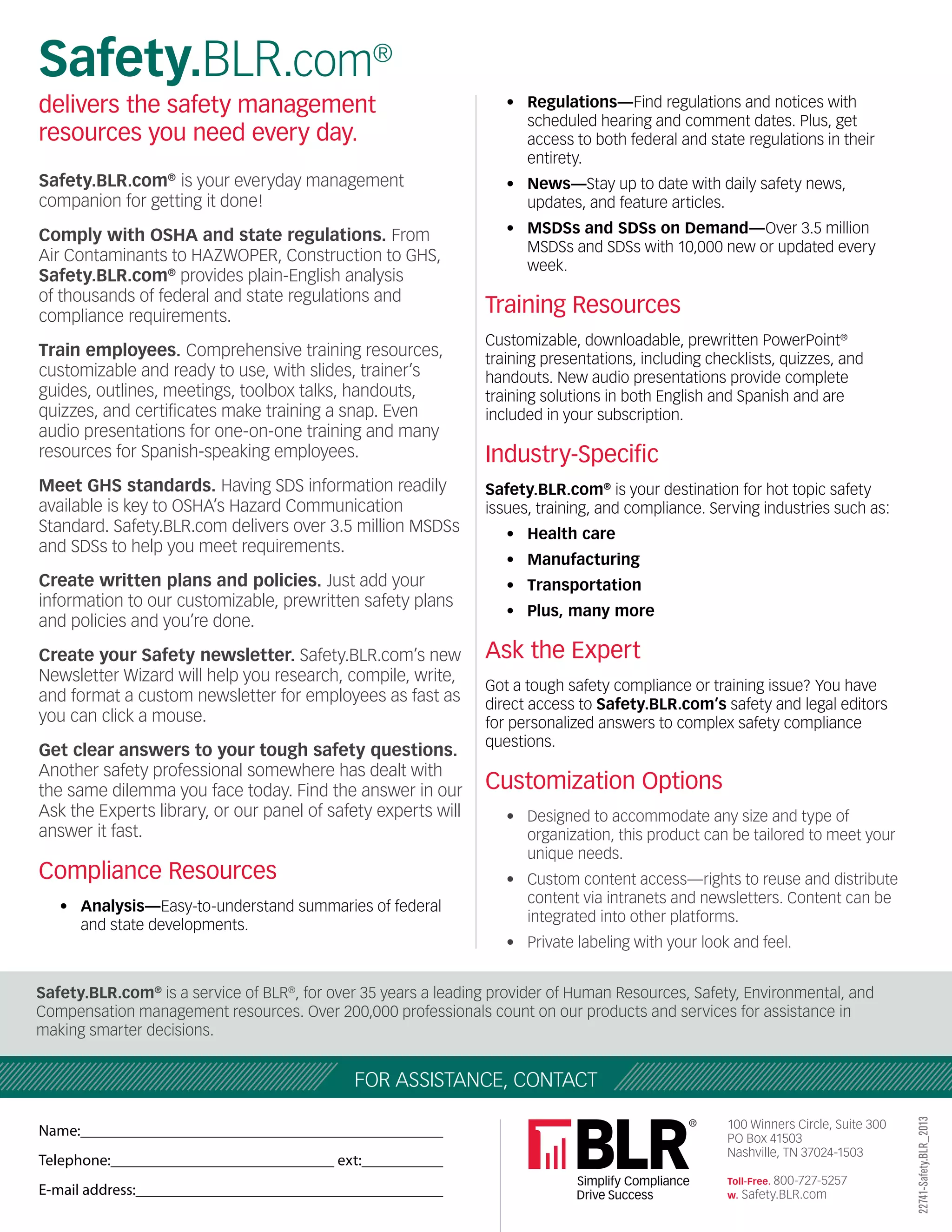 SAFETY Brochures | PDF