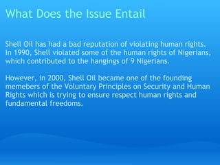Shell Oil's Human Right Records | PPT