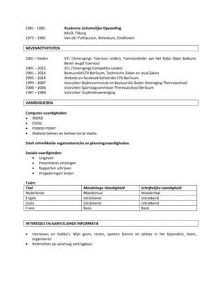 CV Elsbeth Ritsema | PDF