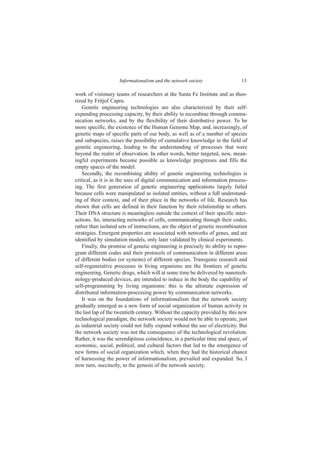 The Network Society A Cross Cultural Perspective Manuel Castells | PDF