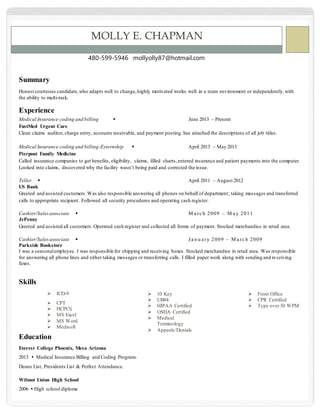 molly chapman resume | DOCX
