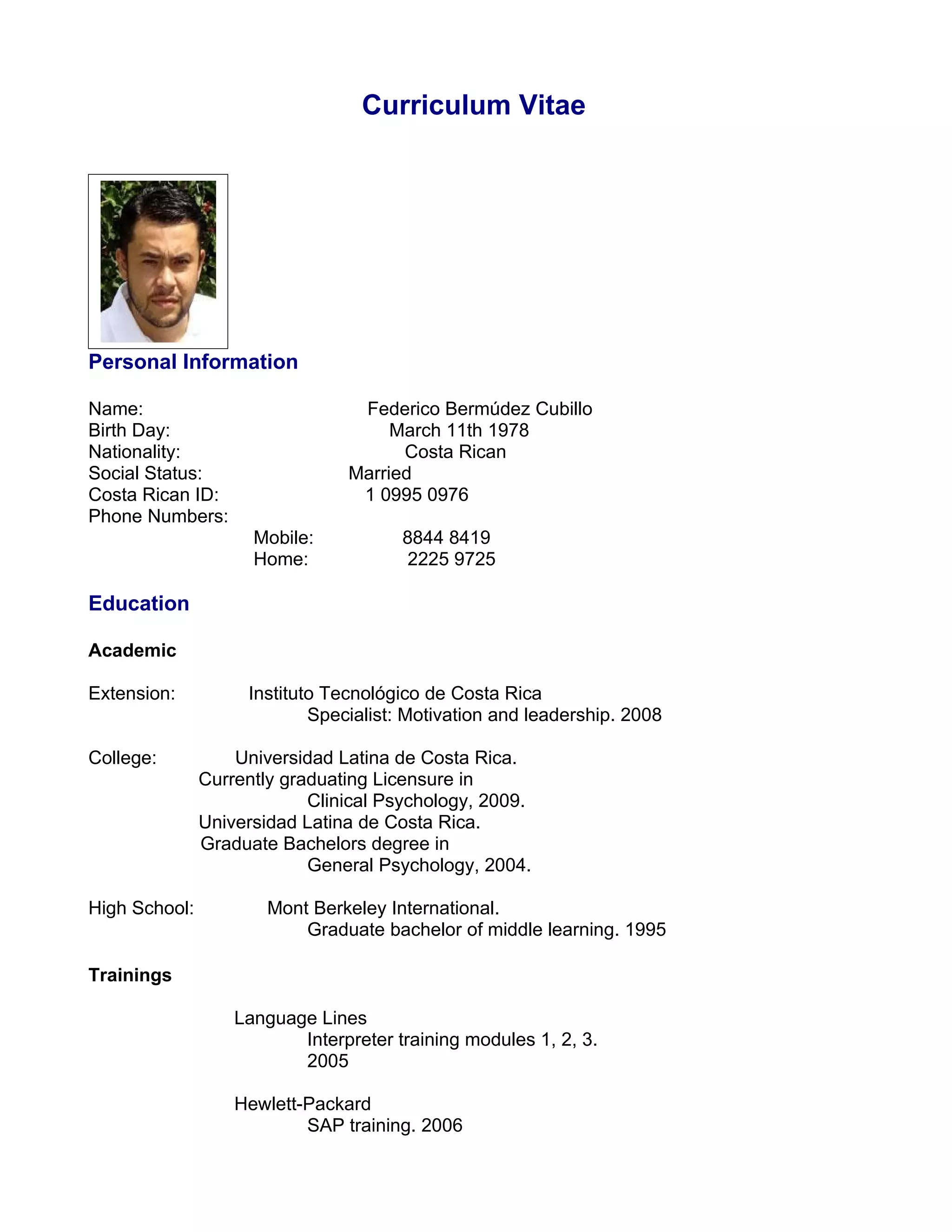 CV_EduLaborVolunteering[1] | PDF | Free Download