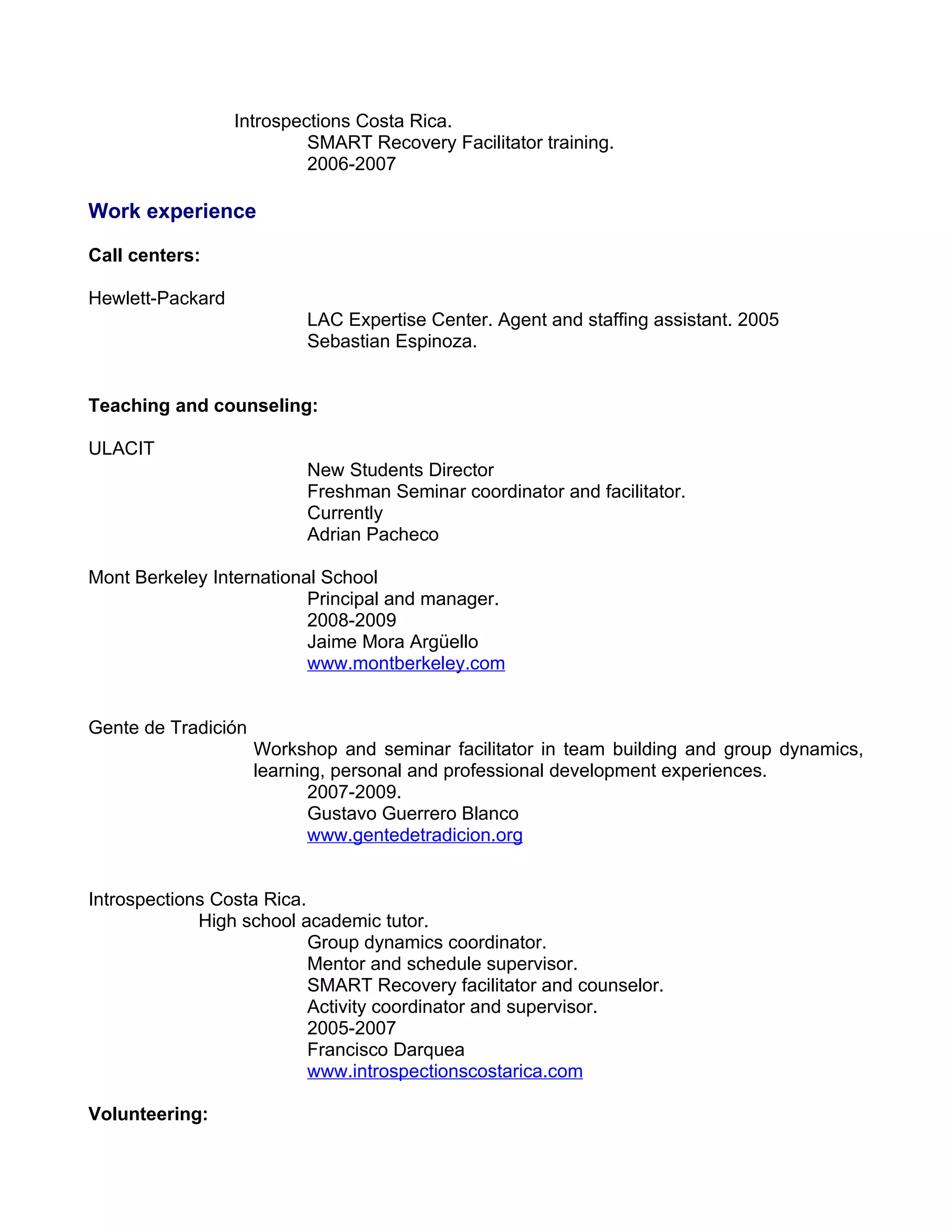 CV_EduLaborVolunteering[1] | DOC