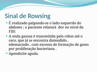Sinais e Sintomas Abdominais semiologia e achados clínicos | PPTX