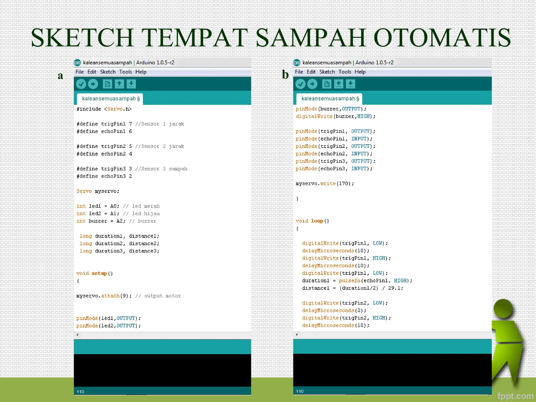 tempat sampah otomatis menggunakan sensor HC-SR04 berbasis arduino uno ...