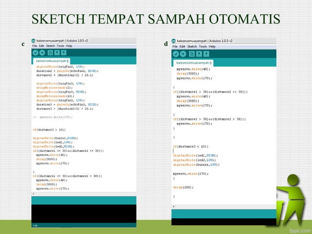 tempat sampah otomatis menggunakan sensor HC-SR04 berbasis arduino uno ...