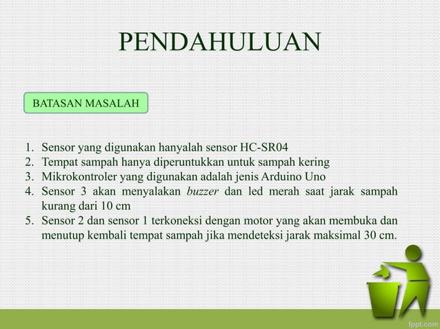 tempat sampah otomatis menggunakan sensor HC-SR04 berbasis arduino uno ...