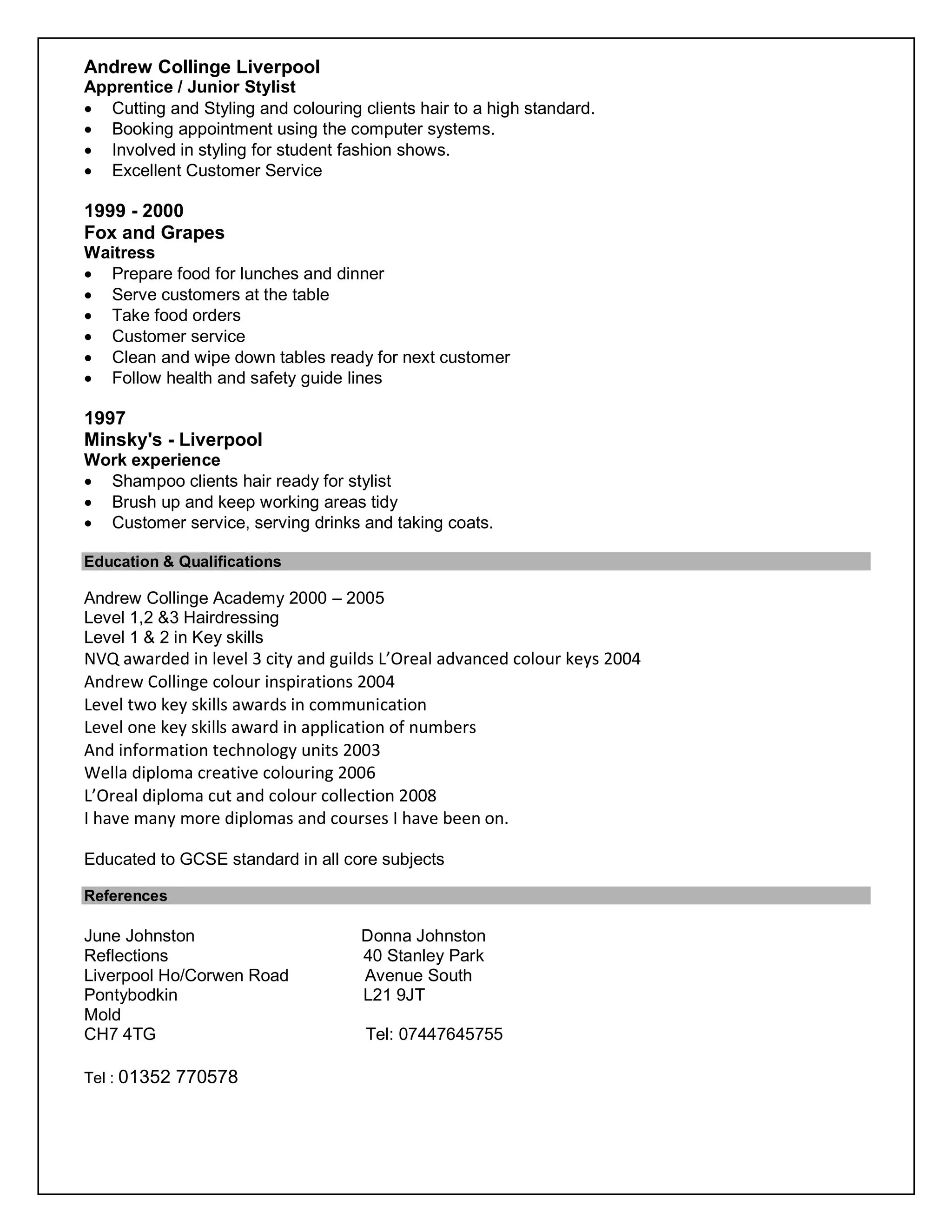 SARAH CAMPBELL CV2 | PDF