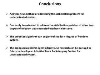Design of Nonlinear State Feedback Control Law for Rotating Pendulum System: A Block ...