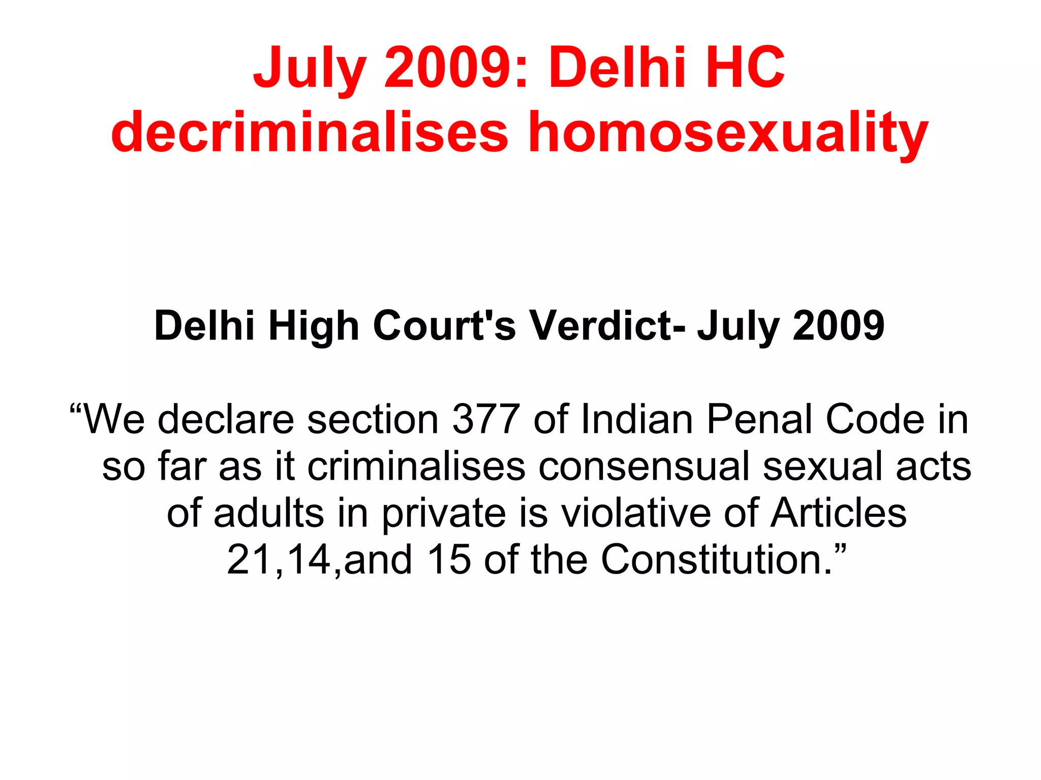 Section 377 of Indian Penal Code. | PPT
