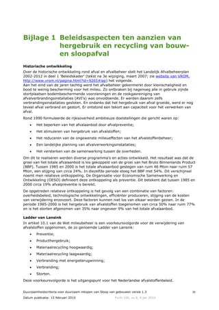 Criteriadocument Sloop van gebouwen | PDF