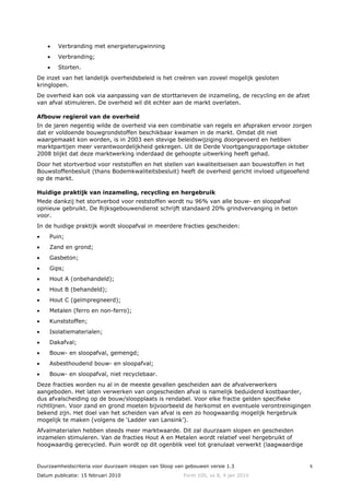 Criteriadocument Sloop van gebouwen | PDF