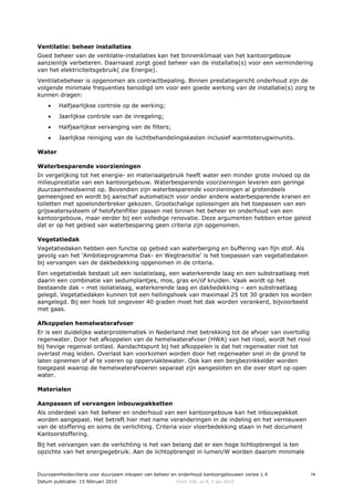 Criteriadocument Kantoorgebouwen beheer en onderhoud | PDF