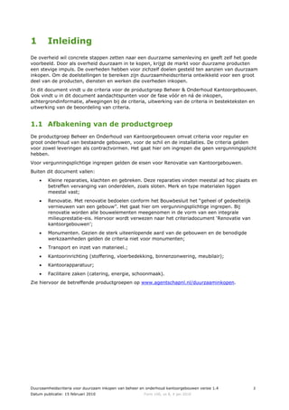 Criteriadocument Kantoorgebouwen beheer en onderhoud | PDF