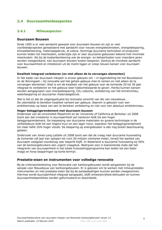 Criteriadocument Kantoorgebouwen renovatie | PDF