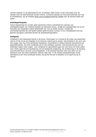 Criteriadocument Kantoorgebouwen renovatie | PDF