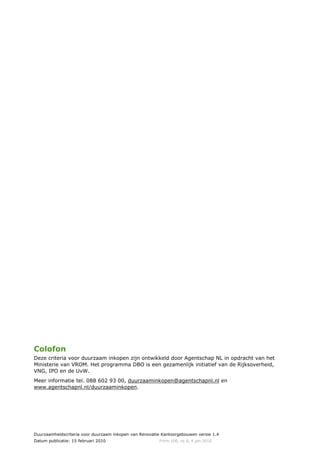 Criteriadocument Kantoorgebouwen renovatie | PDF