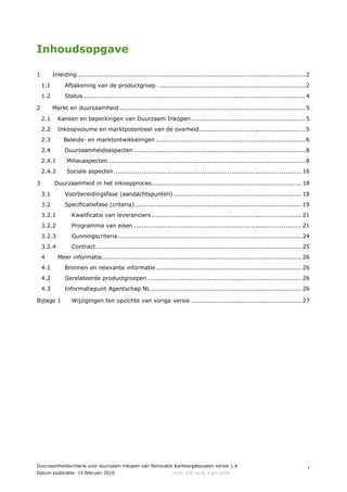 Criteriadocument Kantoorgebouwen renovatie | PDF