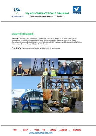 3Q-CERTIFICATION & TRAINING PROFILE | PDF