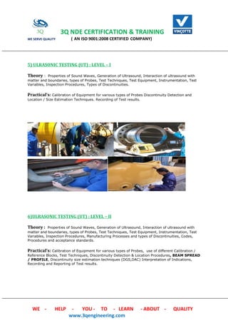 3Q-CERTIFICATION & TRAINING PROFILE | PDF