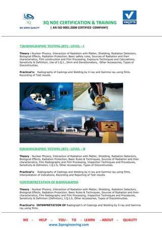 3Q-CERTIFICATION & TRAINING PROFILE | PDF