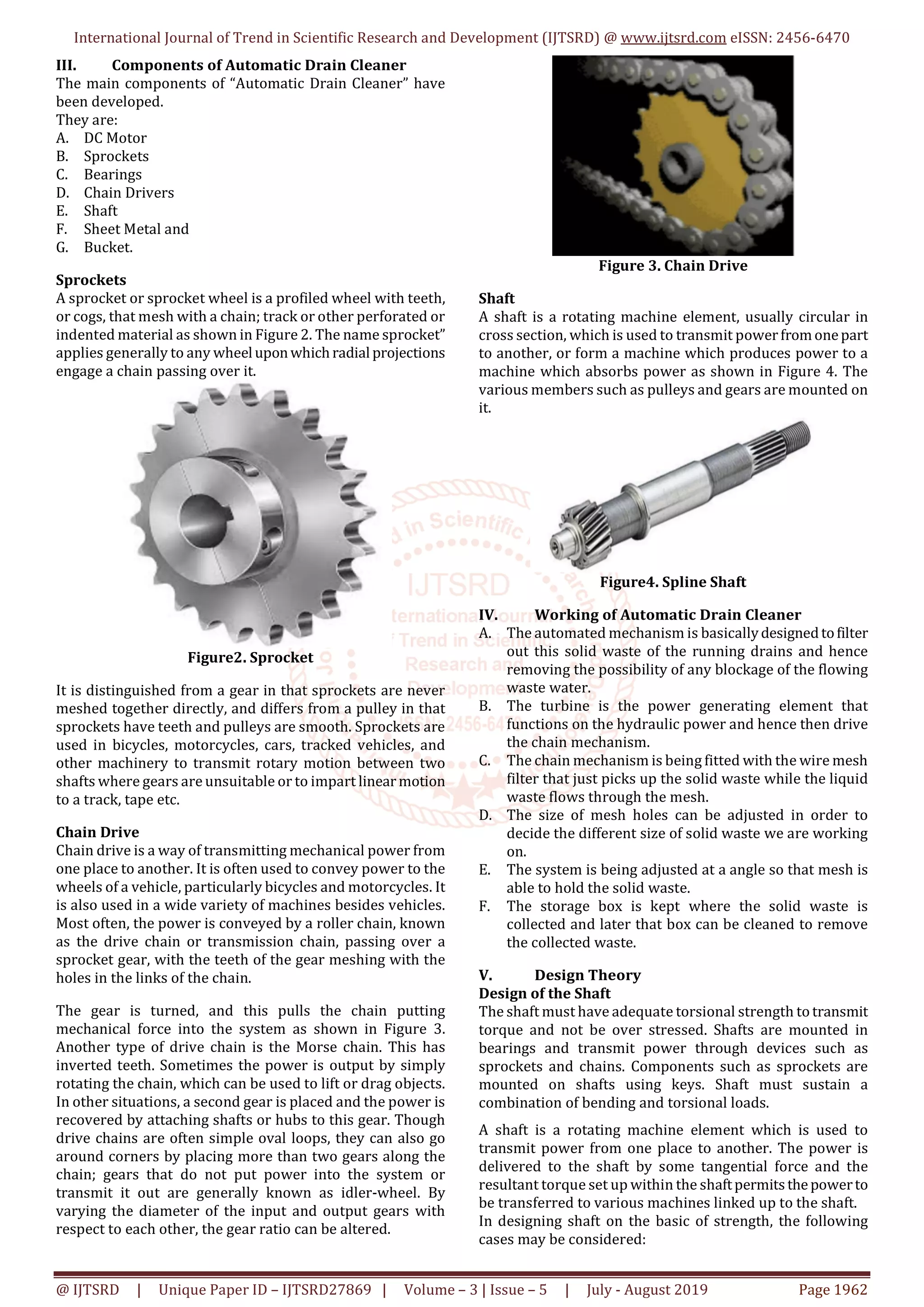 Design and Fabrication of Automatic Drain Cleaner | PDF
