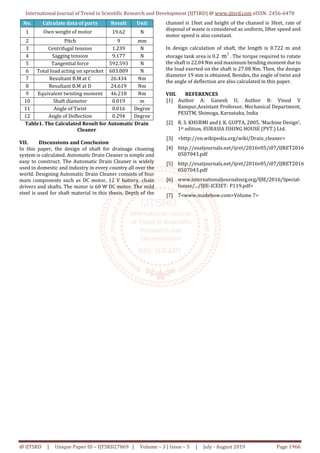 Design and Fabrication of Automatic Drain Cleaner | PDF