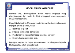 Strategi Pemasaran dan Pengelolaan Citra Merek Korporat: Pendekatan ...
