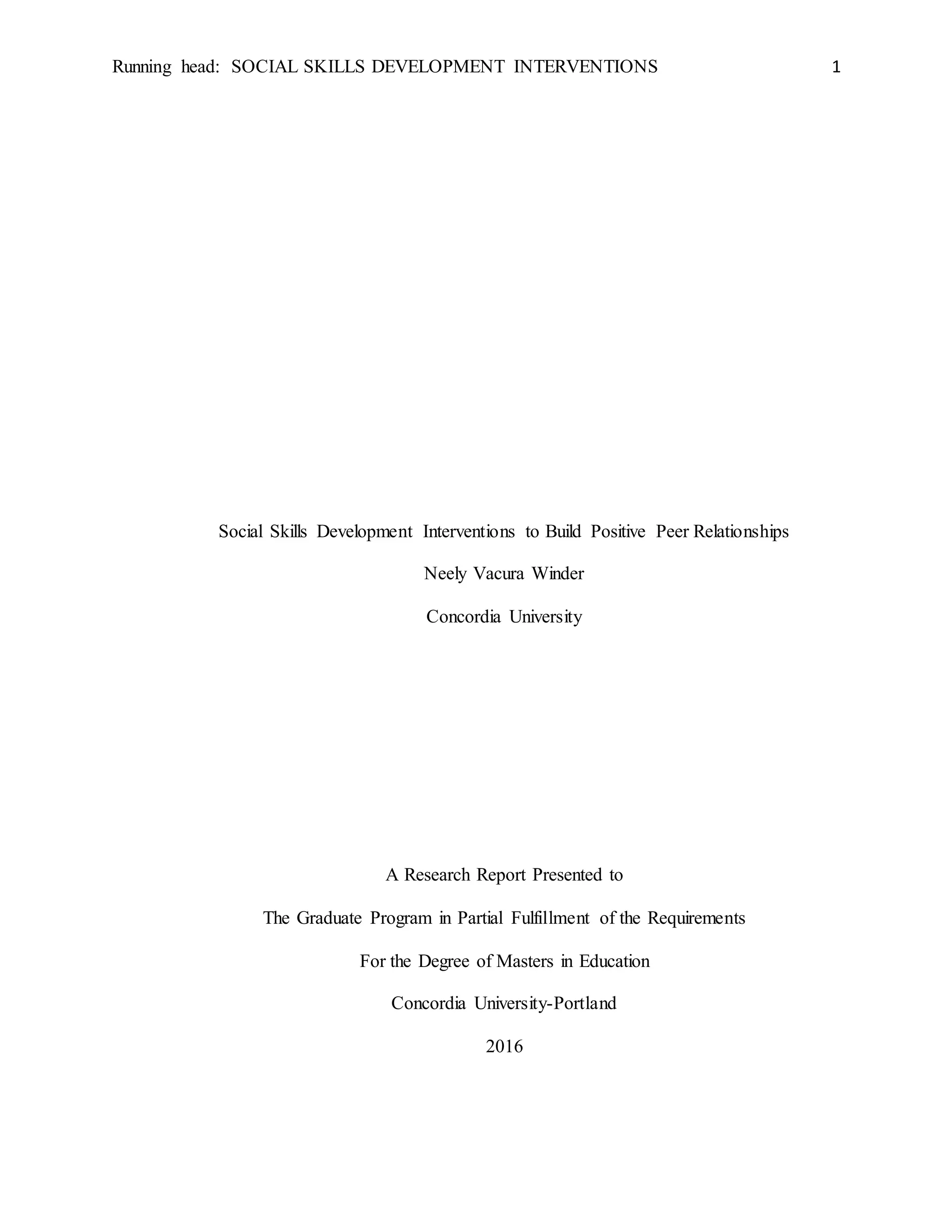 Social Skills Interventions | PDF