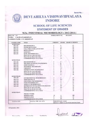 final year marksheet | PDF