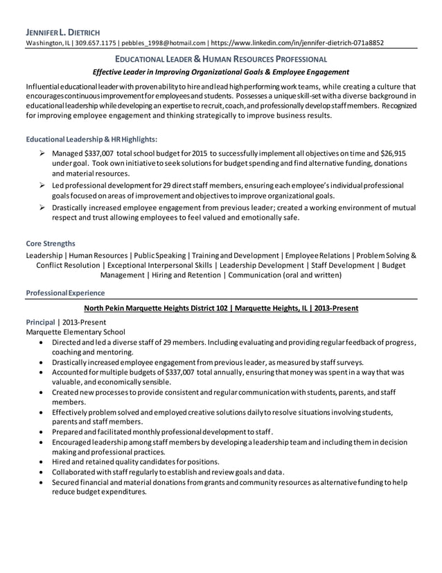 Resume Jennifer Dietrich | PDF