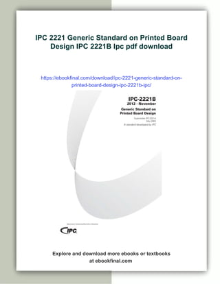 IPC 2221 Generic Standard on Printed Board Design IPC 2221B Ipc | PDF
