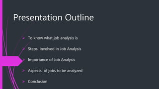 Job Analysis PPT | PPTX