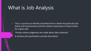 Job Analysis PPT | PPTX