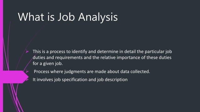 Job Analysis PPT | PPTX | Human Resources | Business