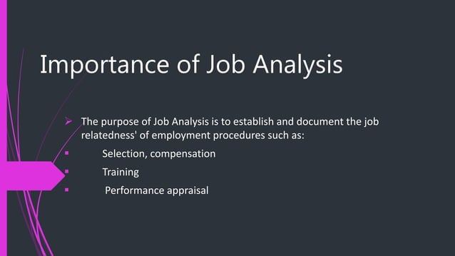 Job Analysis PPT | PPT