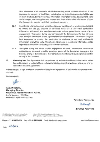 OFFER LETTER RB TEKSPACE | PDF