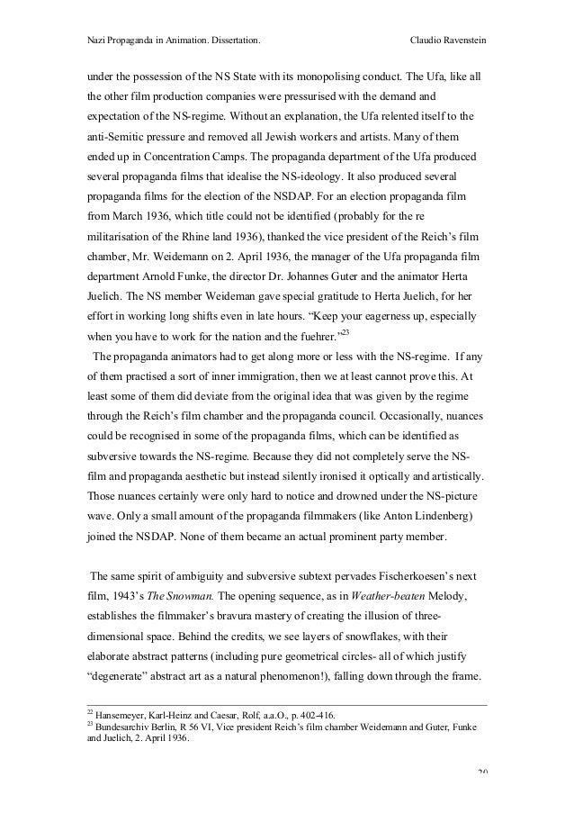 NaziPropagandaInAnimationDissertation