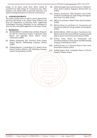 Design of 230 kV Twin Bundle Double Circuit Overhead Transmission Line ...