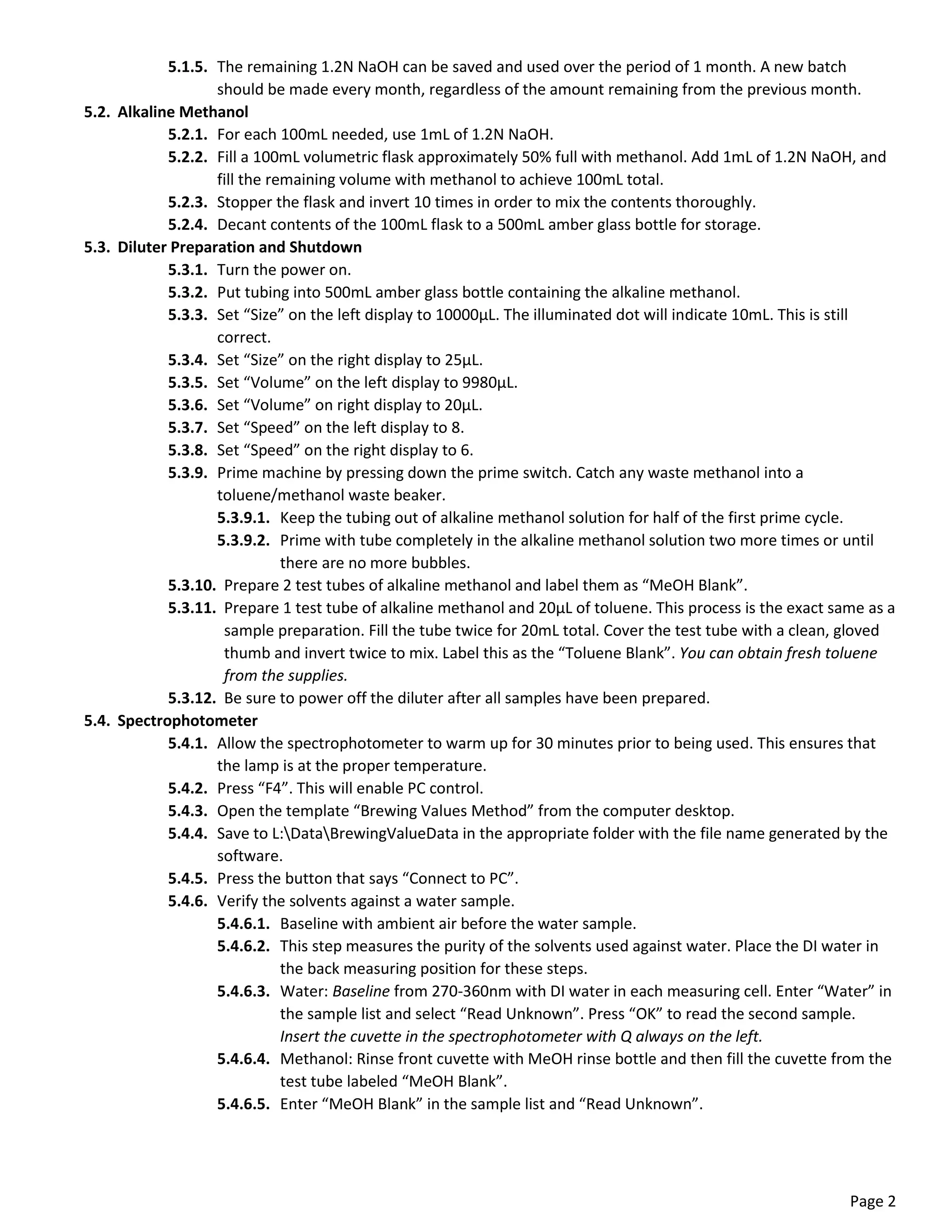 SOP UV Spectrophotometer | PDF