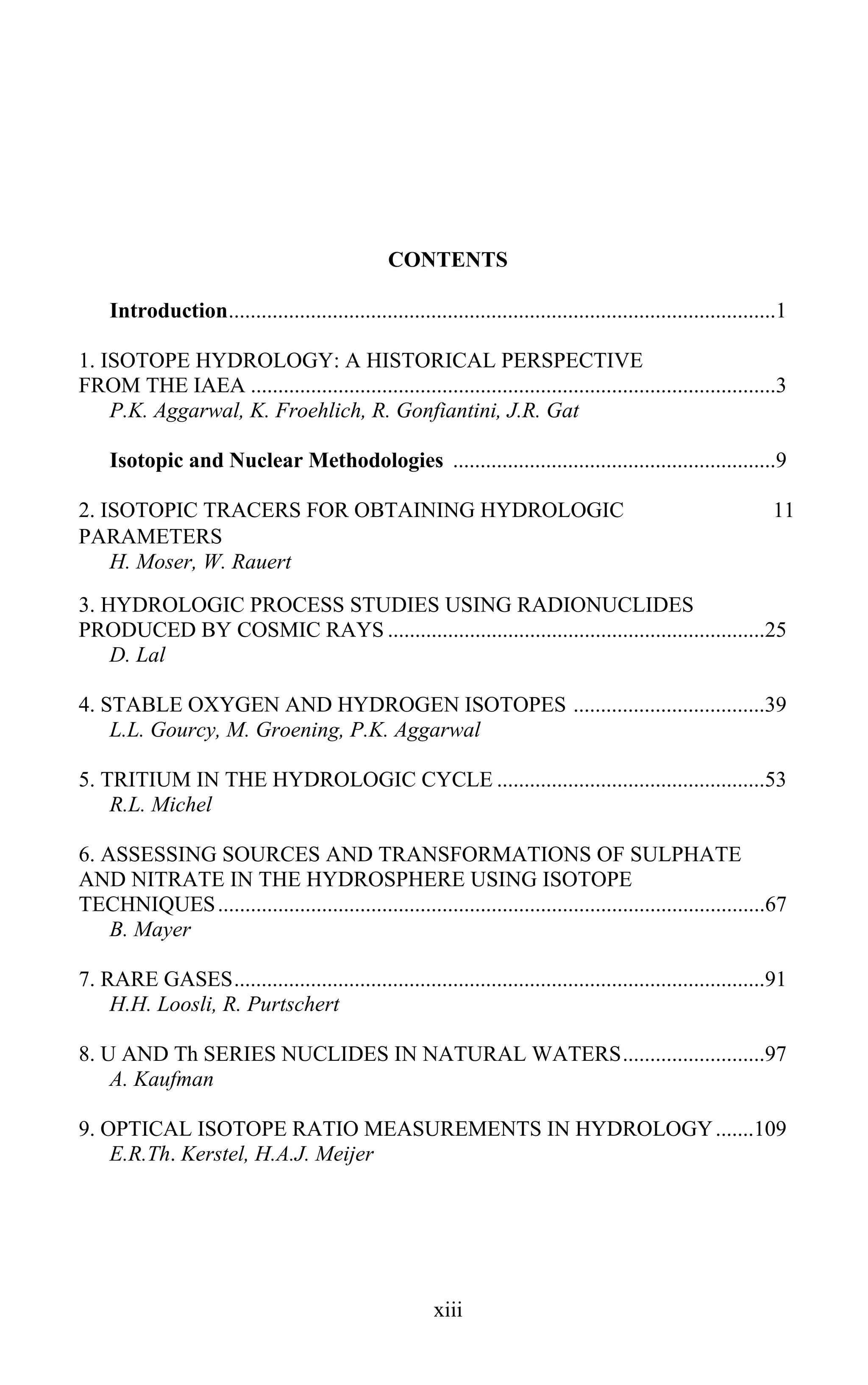 Isotopes in the Water Cycle Pradeep K. Aggarwal | PDF