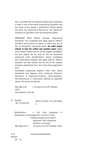 37915255 h-p-c-l-advt 2 | PDF | Postgraduate Education | College Education