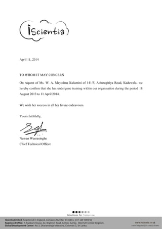 Service Letter | PDF