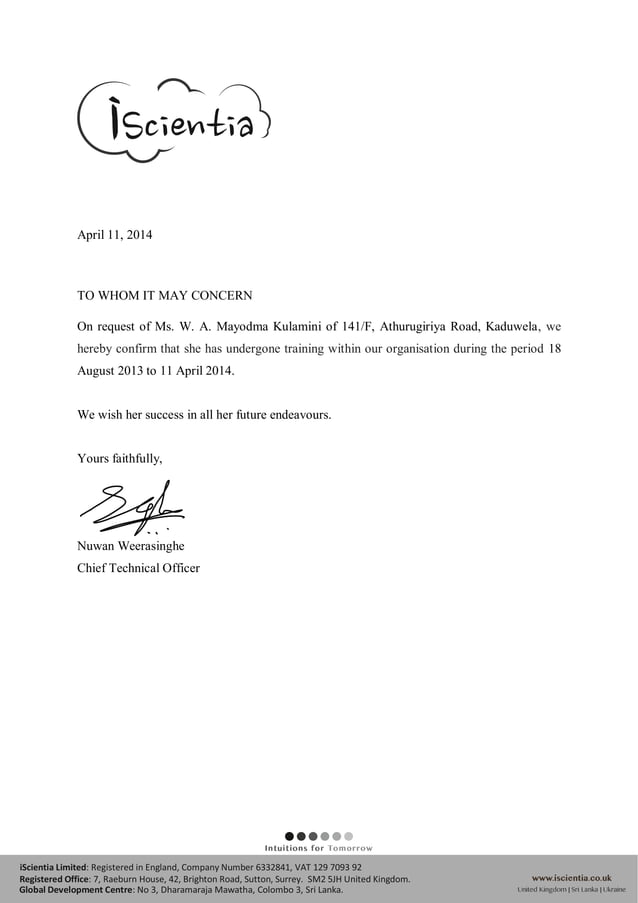 Service Letter | PDF
