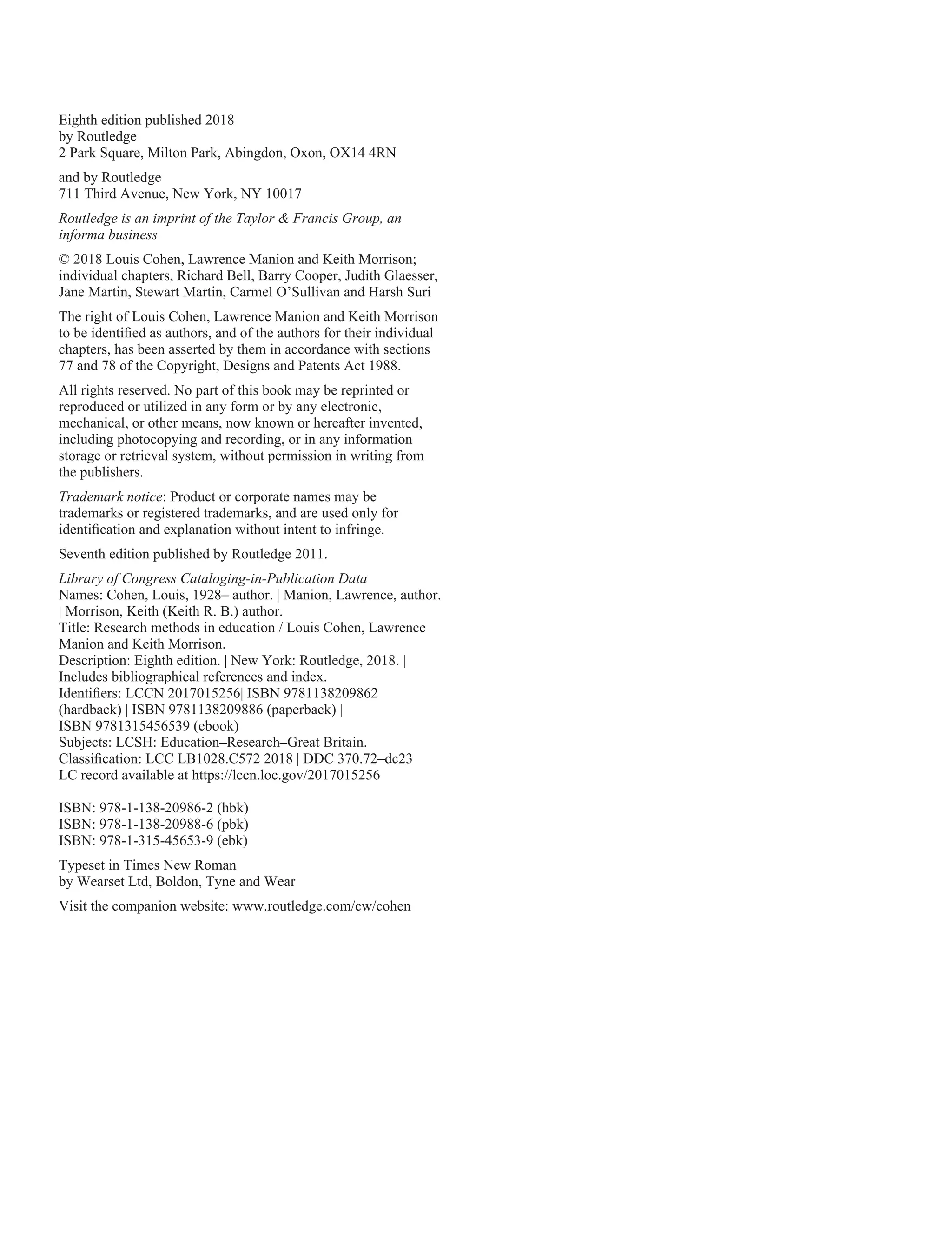 Research Methods in Education Louis Cohen | PDF