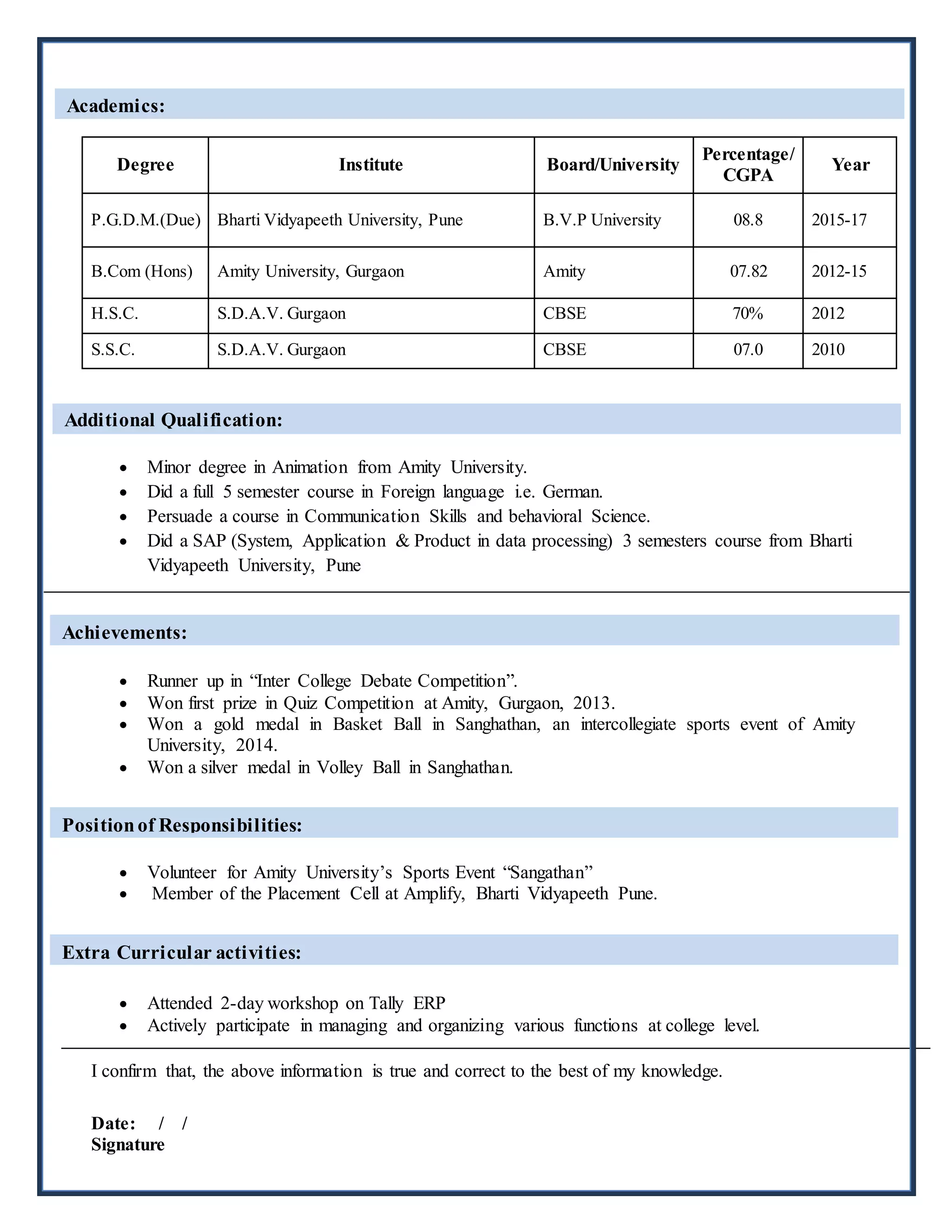 sonam's cv | DOCX