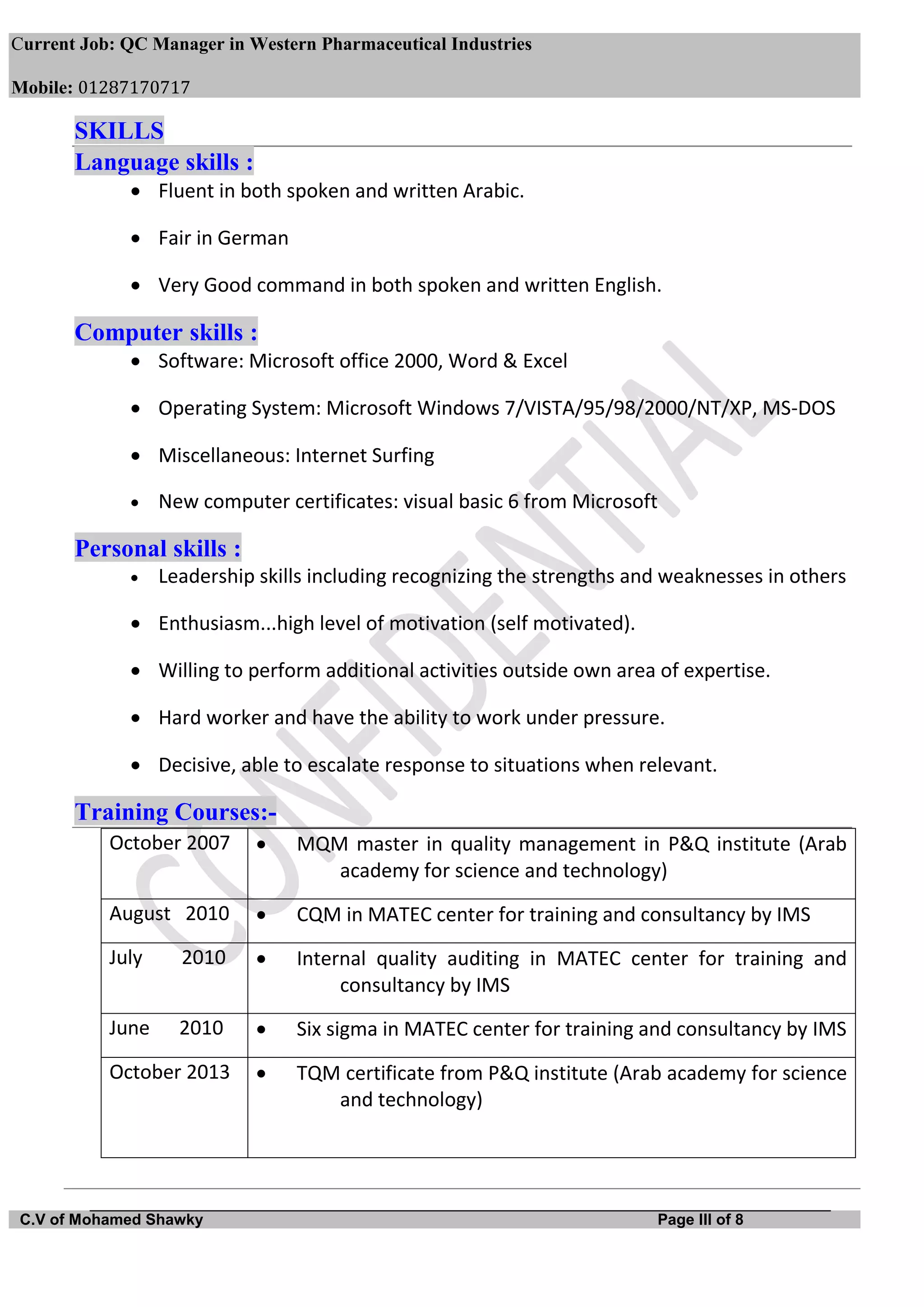 CV Dr.Shawky Final_2 | PDF