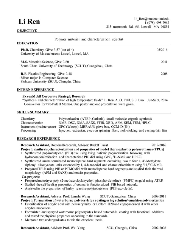 Li Ren-resume | PDF
